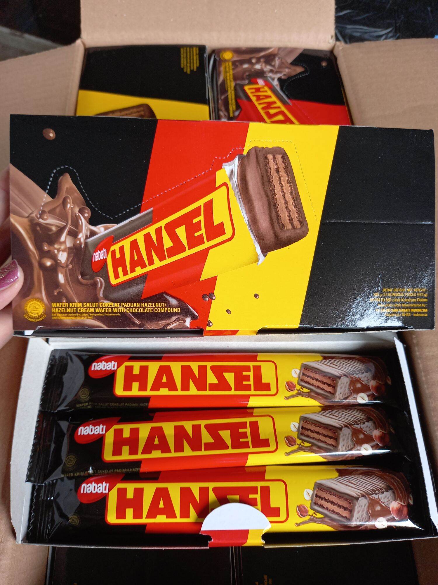 nabati hansel hazelnut cream wafer ( isi 12pcs / box) | Lazada Indonesia