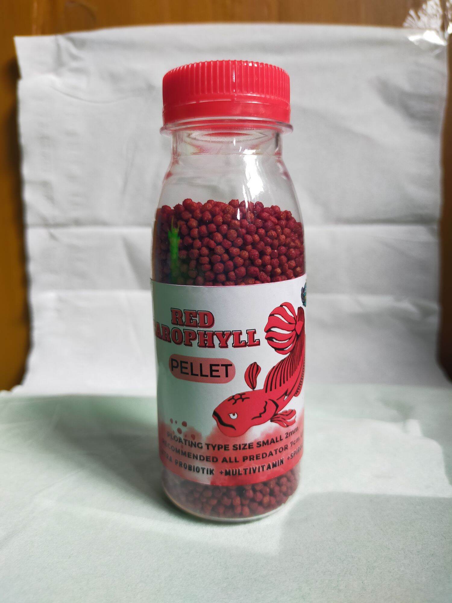 pellet Red Carophyll Pakan Ikan channa premium Kemasan Botol 100ml ...