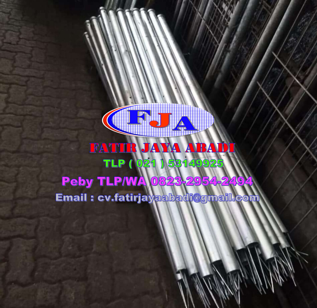 Tiang pagar brc Tinggi 90 cm electro platting diameter 1,5 inchi dan ...