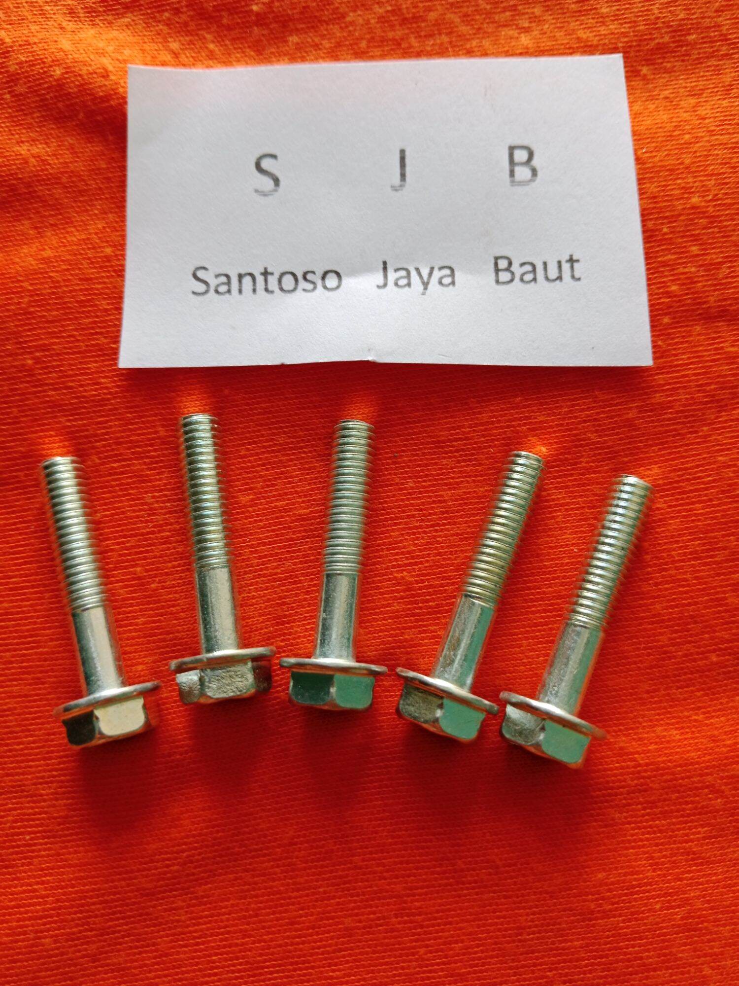 (50pcs) Flange Bolt M6x30mm/3cm K10 Baut Topi Baut 10 | Lazada Indonesia