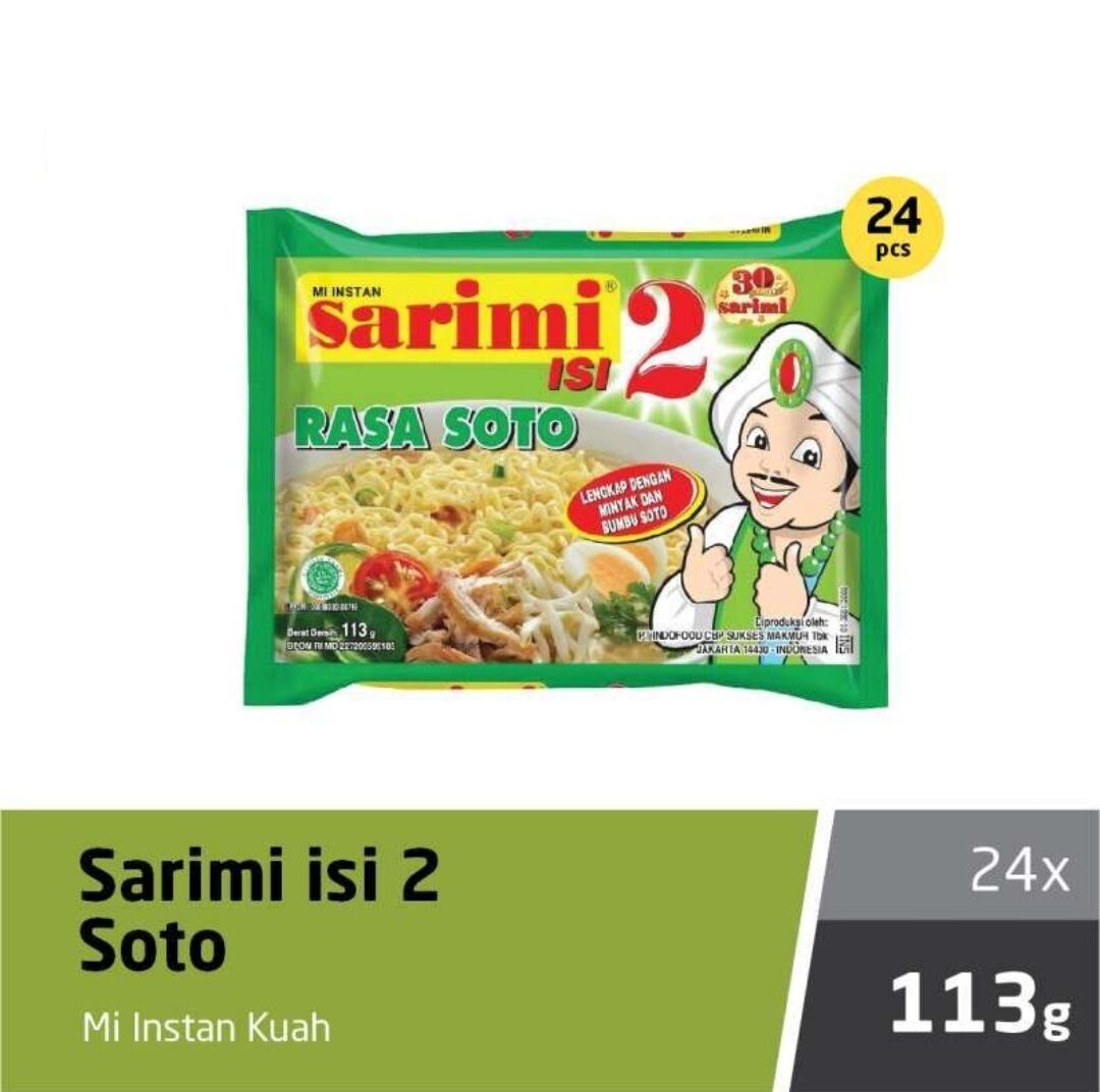 Sarimi Rasa Soto isi 2 Mie Instan [24 pcs/113 g/karton] | Lazada Indonesia