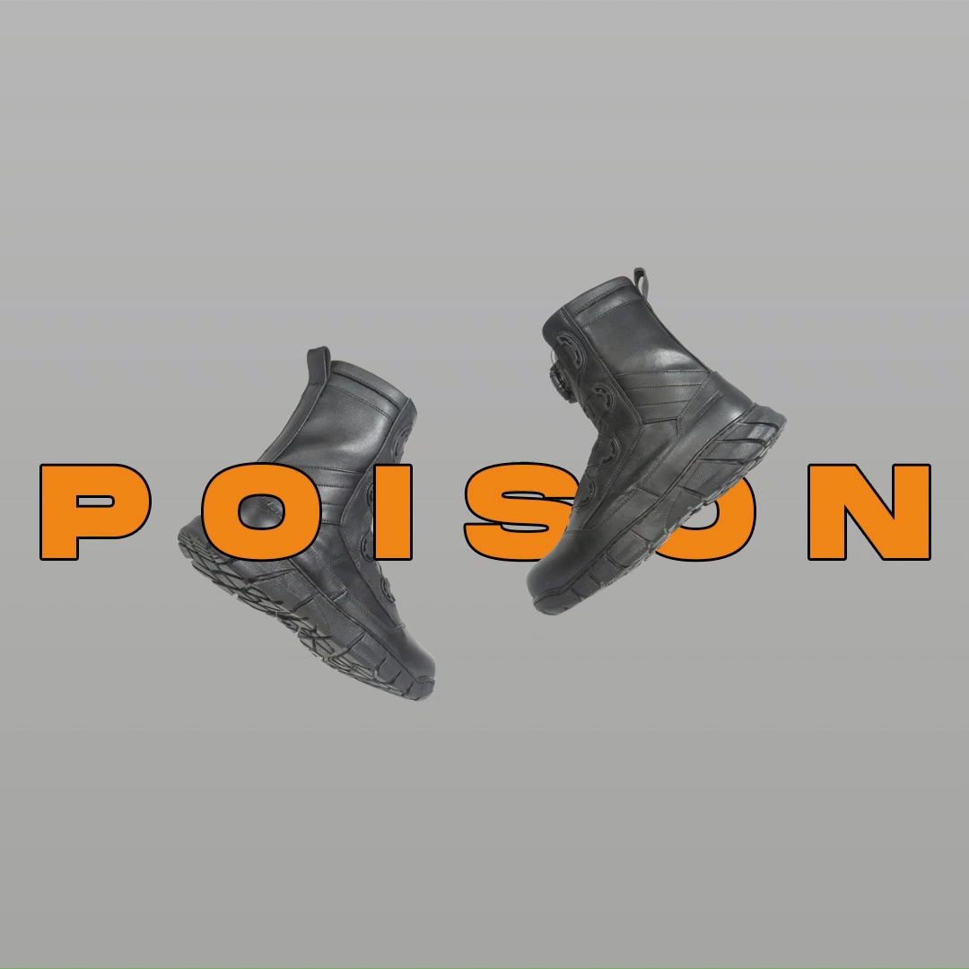 Sepatu PDL Tactical Tali Putar POISON Merk Milestone Standart Jatah TNI ...