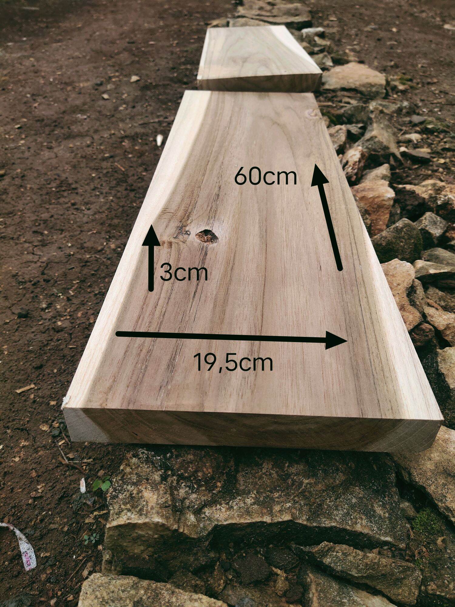 papan kayu jati asli tebal 2cm panjang 50cm | Lazada Indonesia
