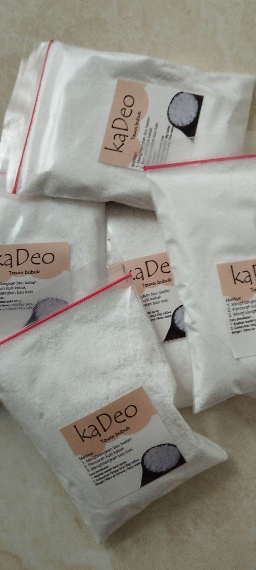 TAWAS BUBUK KADEO 100gr free botol kosong spray || natural deodorant ...