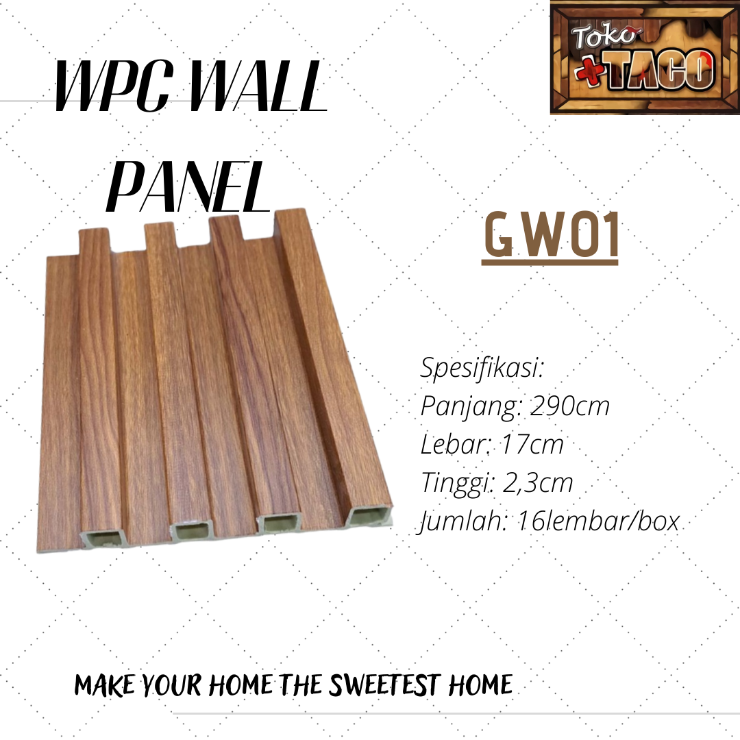 Kisi kisi Wall panel GW-01 hiasan tembok rumah dan apartemen motif kayu ...