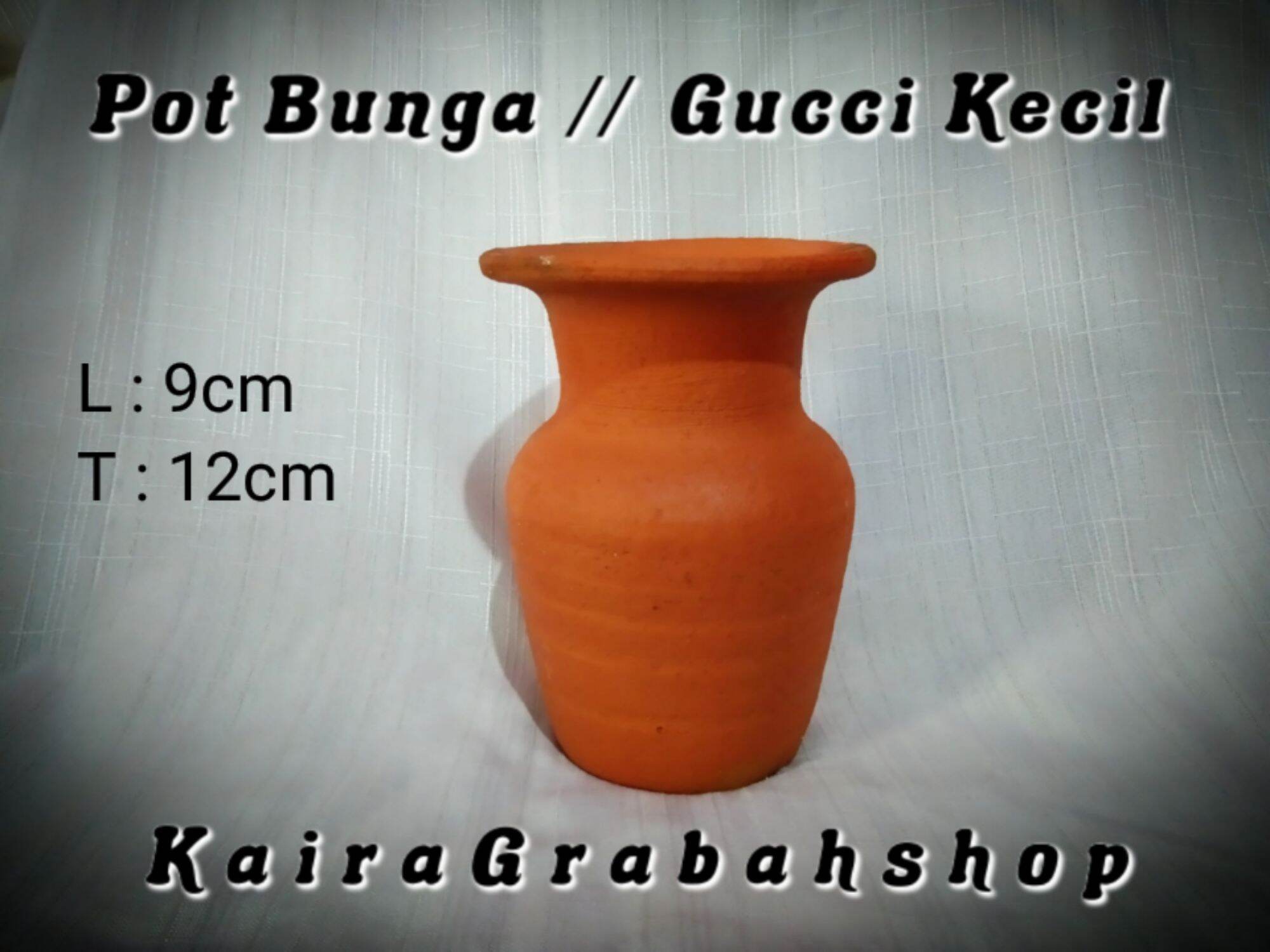 New Pot// Gucci // Vas Bunga ukuran kecil // Tempat Bunga//Tanah Liat ...