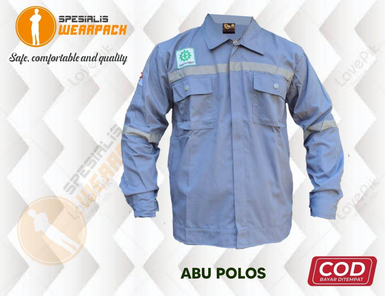 baju kerja wearpack safety lengan panjang/baju seragam proyek/baju ...