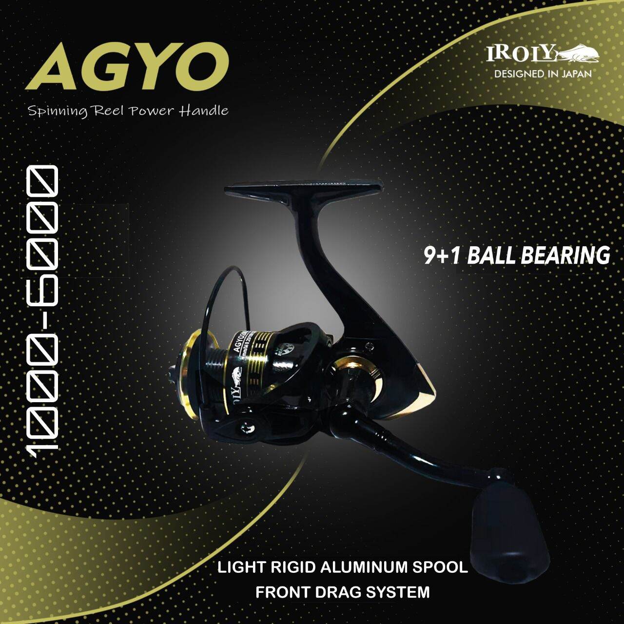 REEL SPINNING IROLY TENGU/AGYO 1000 2000 3000 10BB SPOOL ALUMINIUM ...