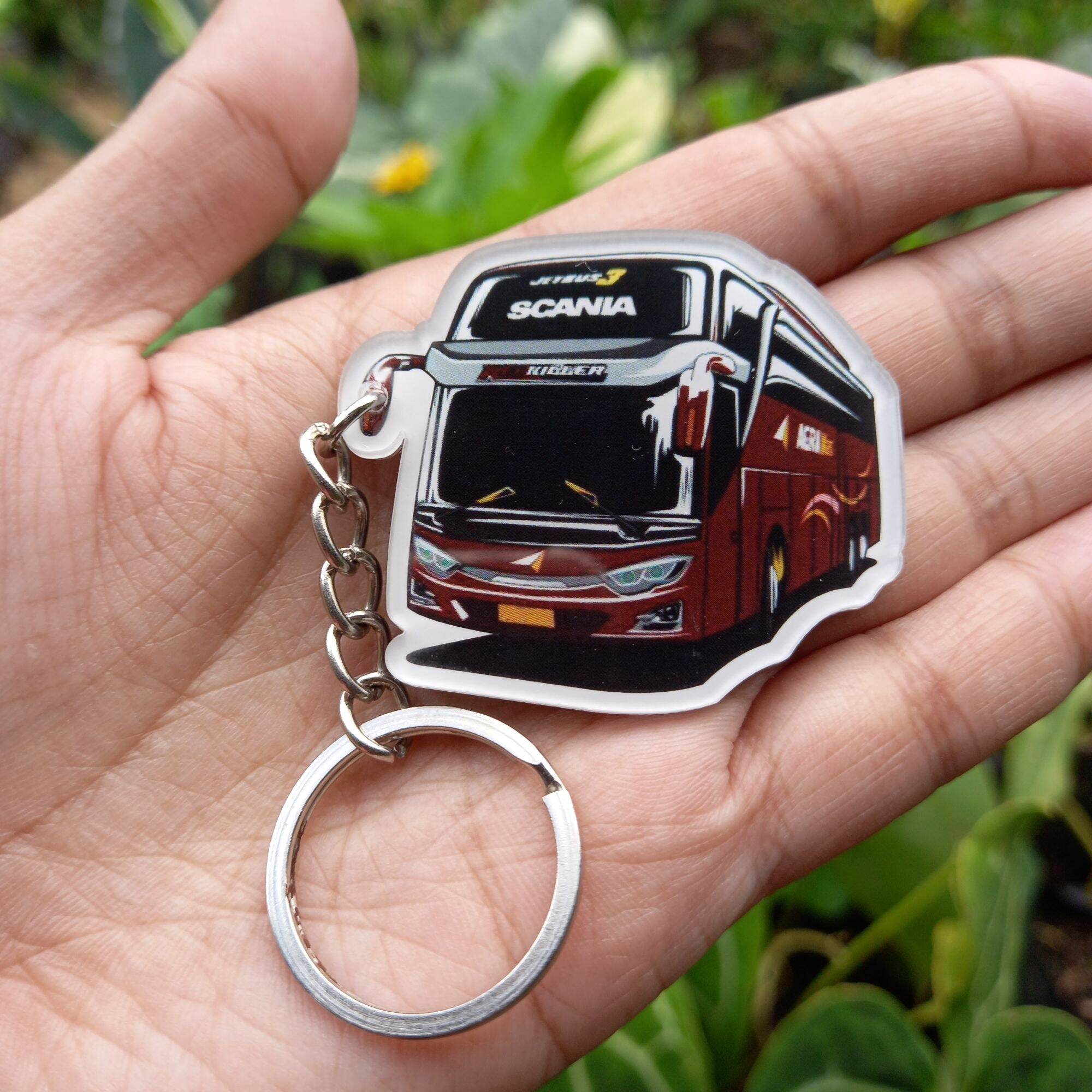 gantungan kunci bus bis bahan akrilic 2 dimensi bus agramas | Lazada ...