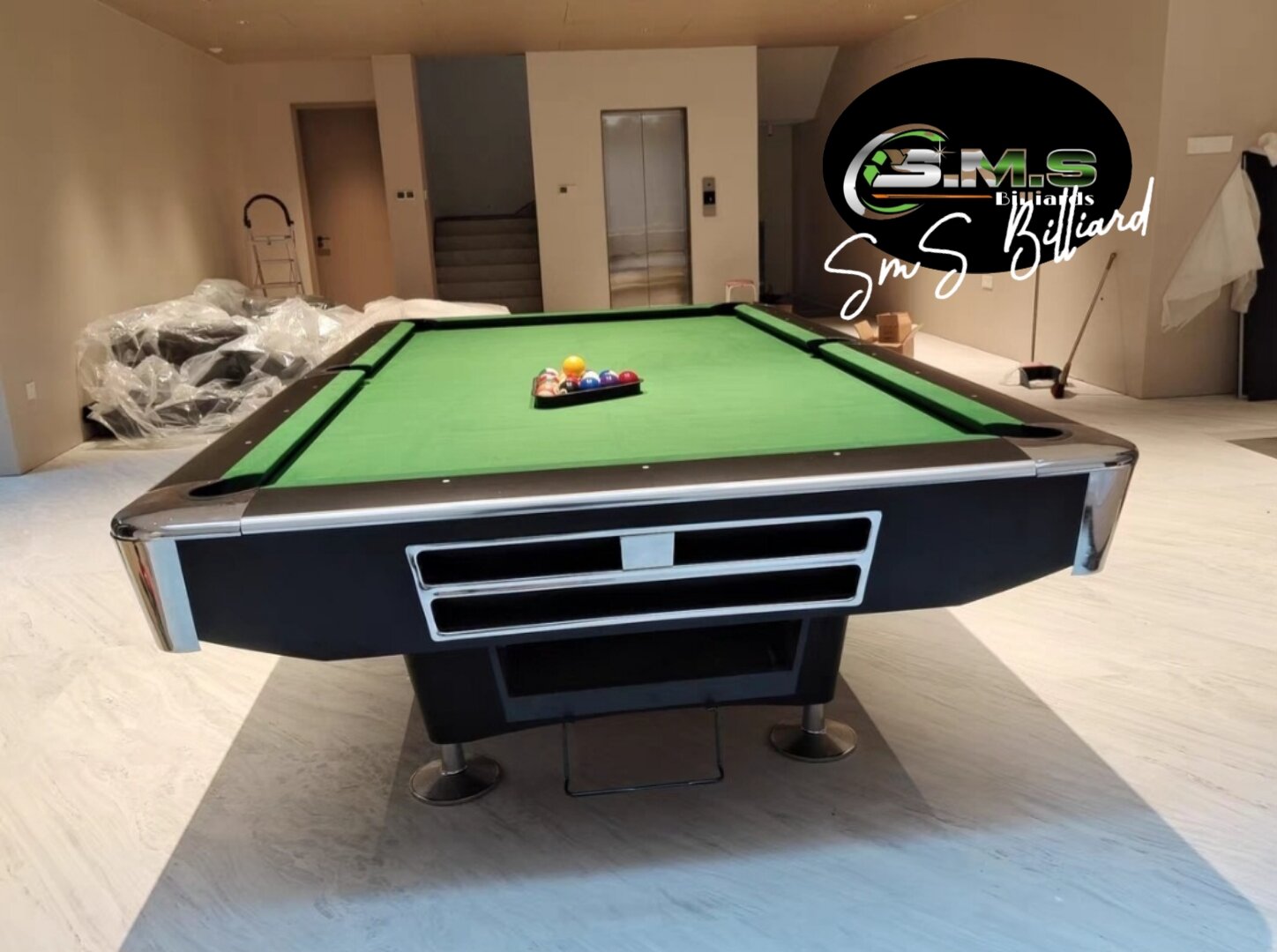 Bilyar billiard biliar pool table 9feet full set perlengkapan bermain ...