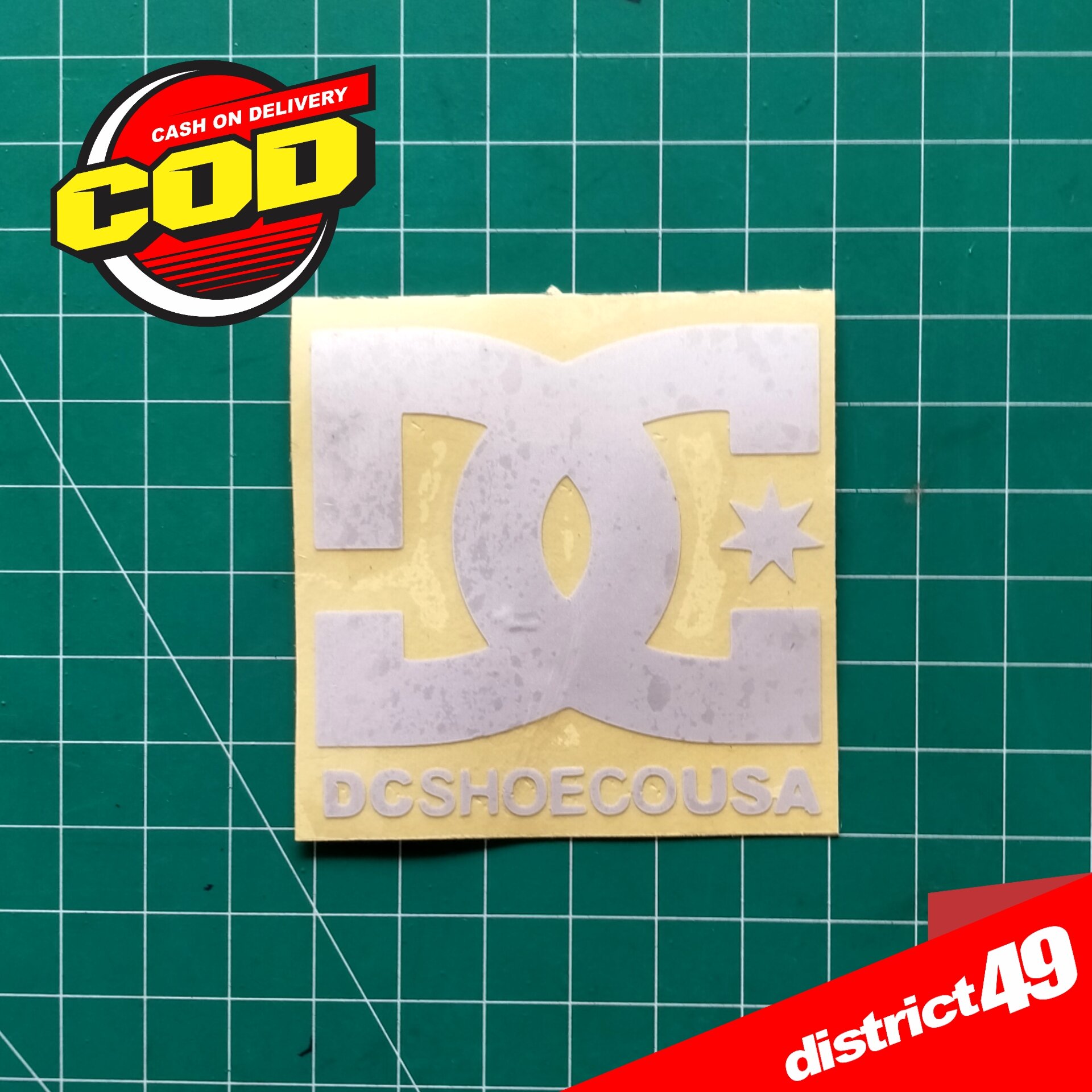 Cutting sticker DC logo - Stiker cutting DC Shoe co USA - Stiker DC ...