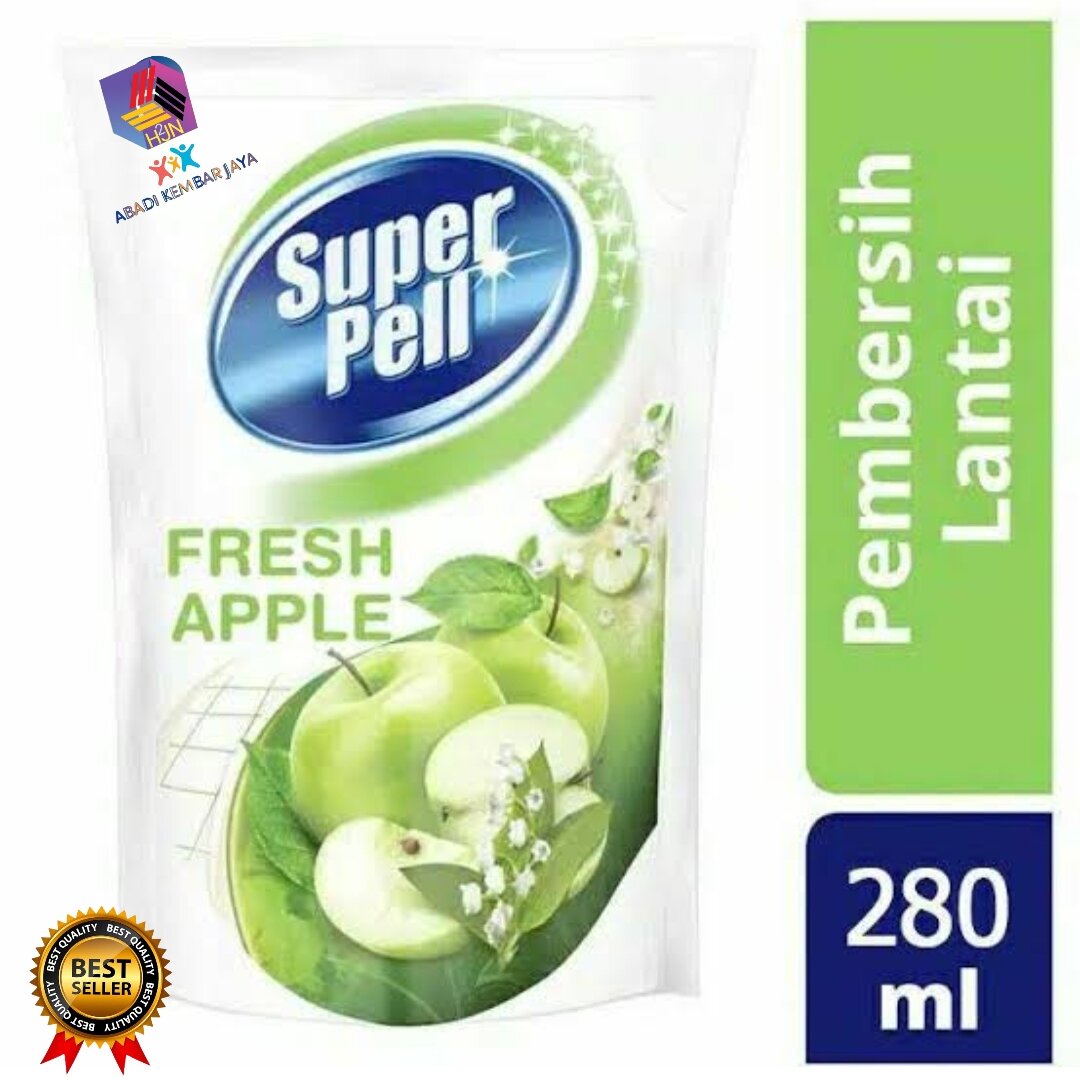 SUPER PELL FRESH APPLE PEMBERSIH LANTAI -280 ML | Lazada Indonesia