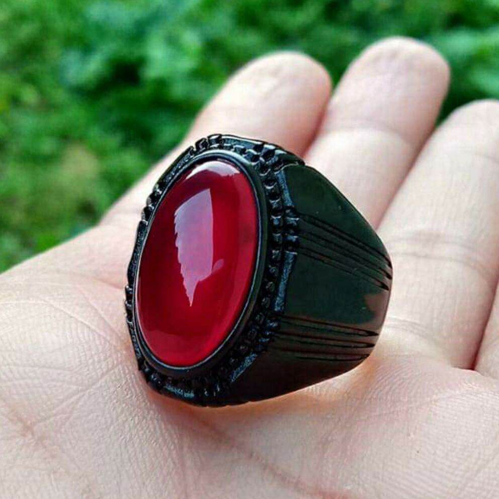 CINCIN BATU RED BARON• TITANIUM BLACK DOFF • SPESIAL EDITION | Lazada ...