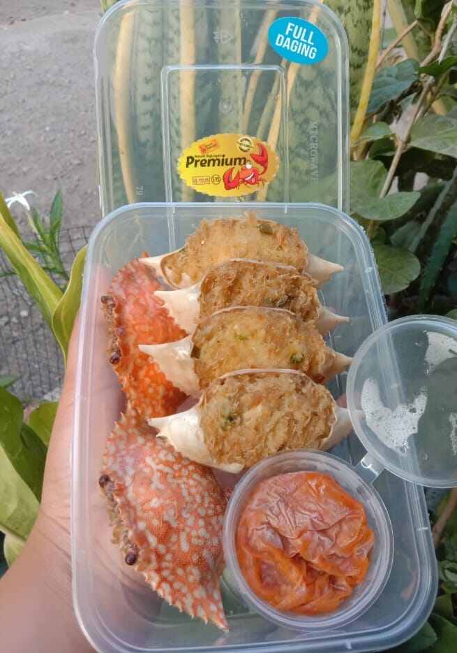 kepiting goreng isi full daging kepiting isi 4 ,sangat lezatt banget di ...