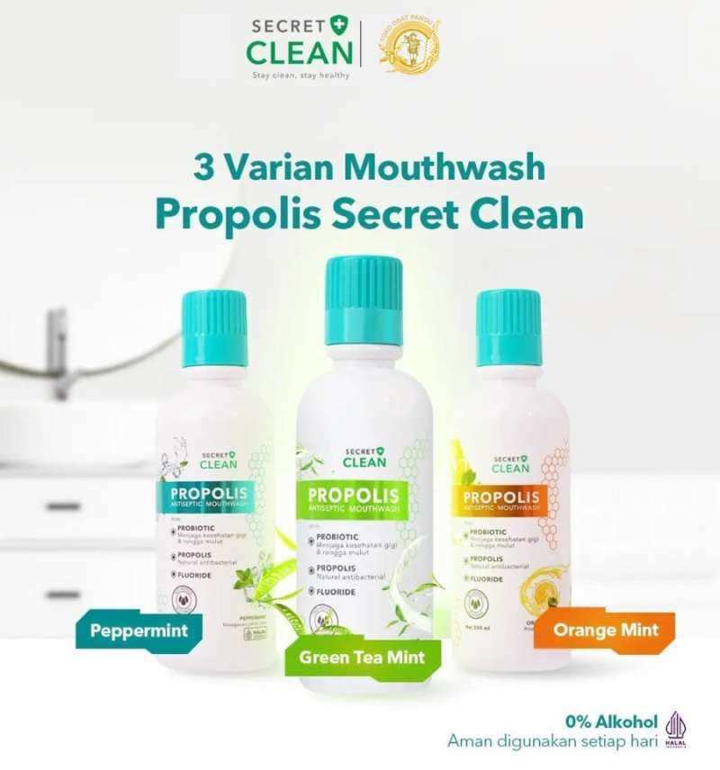SECRET CLEAN PROPOLIS 500ml ANTISEPTIC MOUTHWASH | Lazada Indonesia