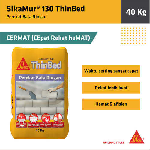 SIKA - Perekat Bata Ringan 1KG / Sika Mur 130 ThinBed eceran / Mortar ...