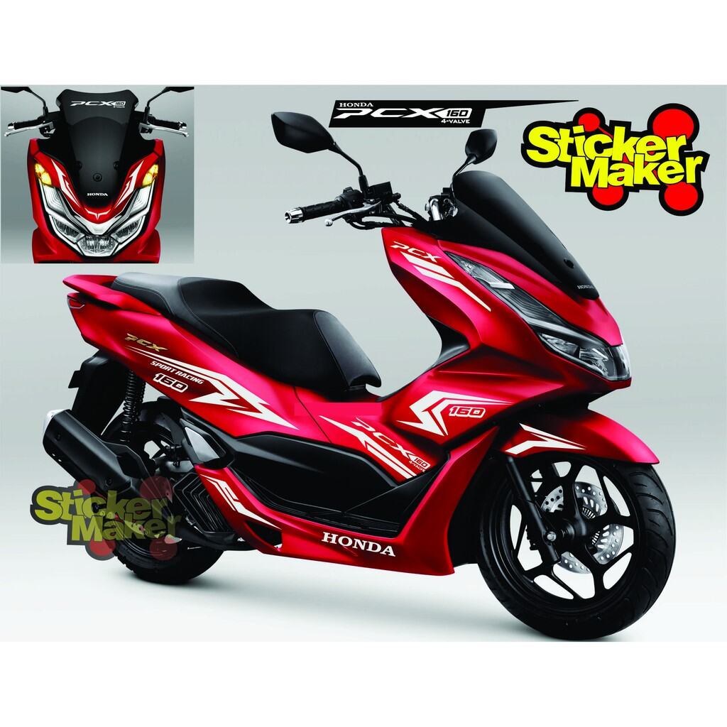 (COD) stiker bodi motor honda pcx 160 new sticker cutting body honda ...