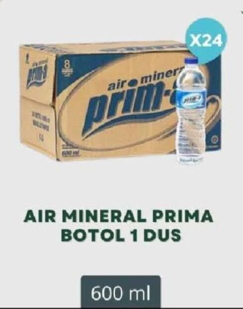Air mineral PRIMA 600ML 1 KARTON DUS ISI 24 PCS | Lazada Indonesia
