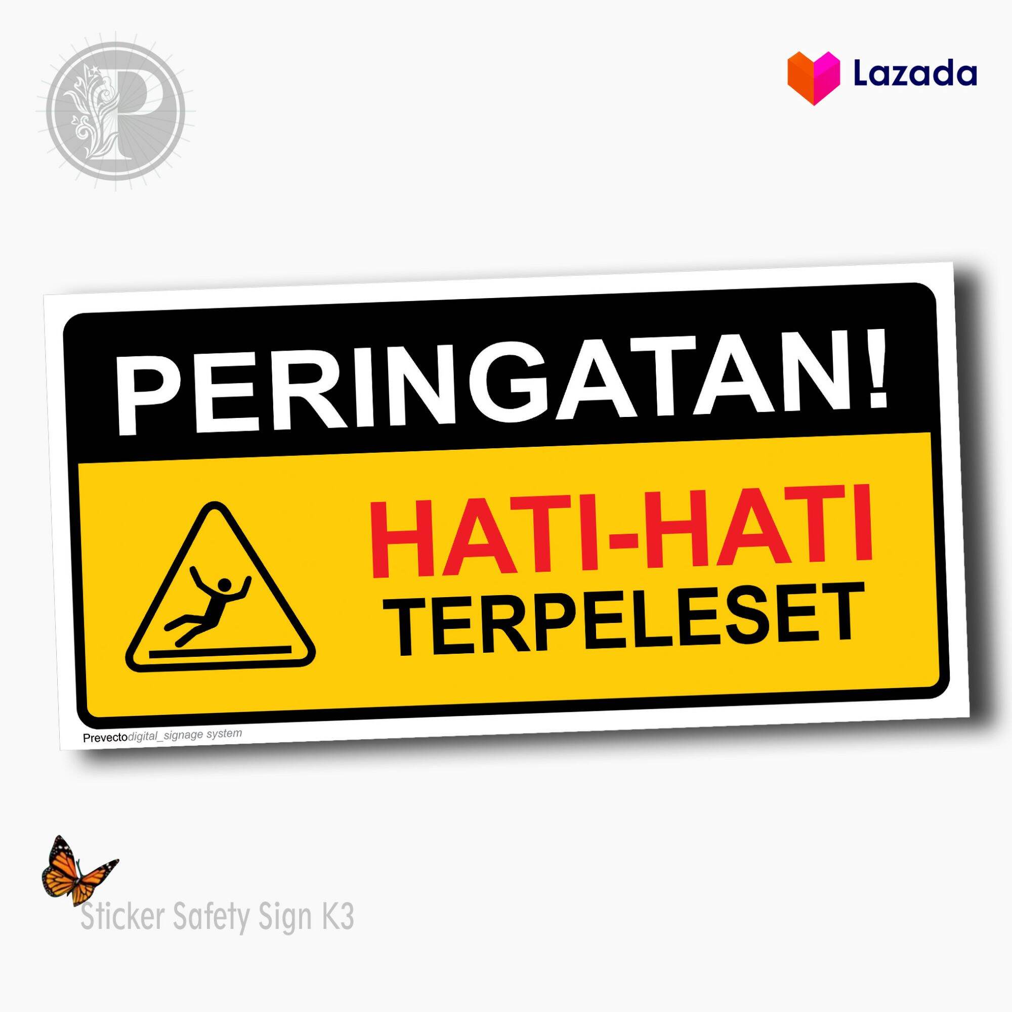 STIKER SAFETY SIGN K3 HATI-HATI TERPLESET | Lazada Indonesia
