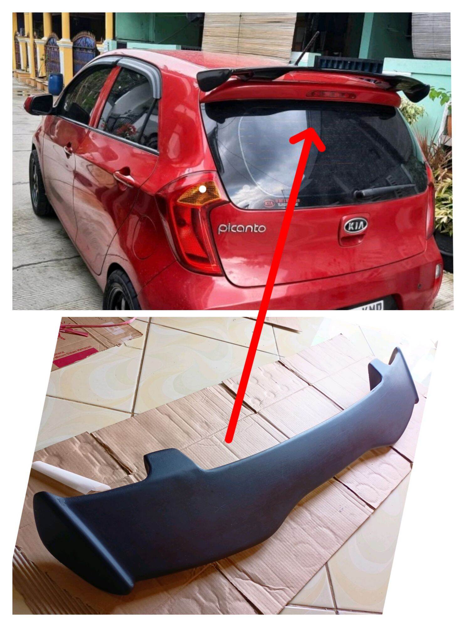 Spoiler KIA Picanto model mugen sayap | Lazada Indonesia