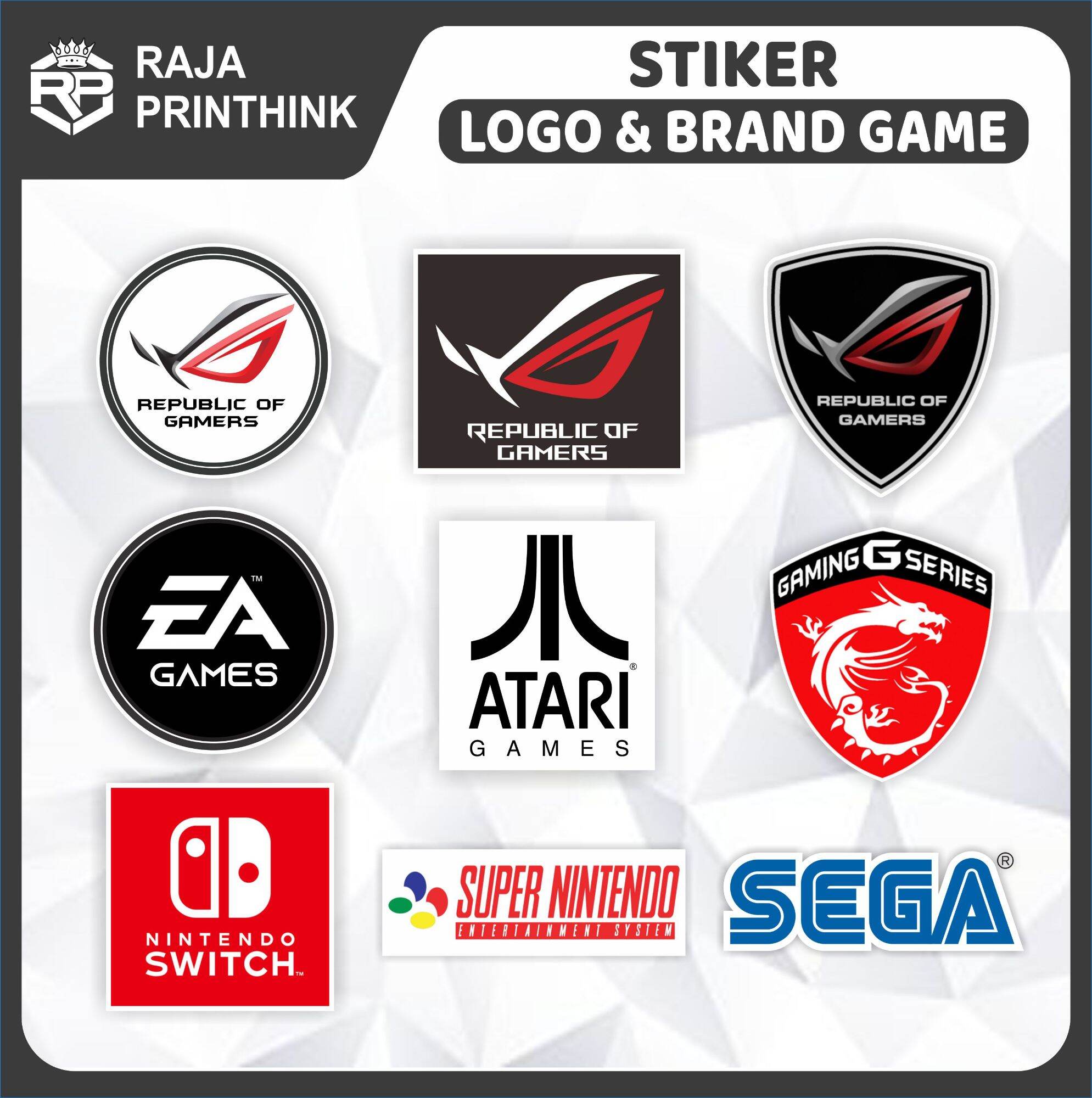 Sticker Stiker Game Stiker Gaming ROG EA Games Atari Gaming G Series ...
