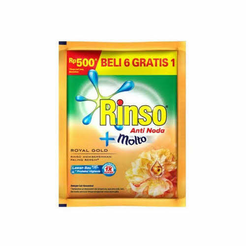 rinso anti noda+molto royal gold 20ml 1 renteng 6 sachet | Lazada Indonesia