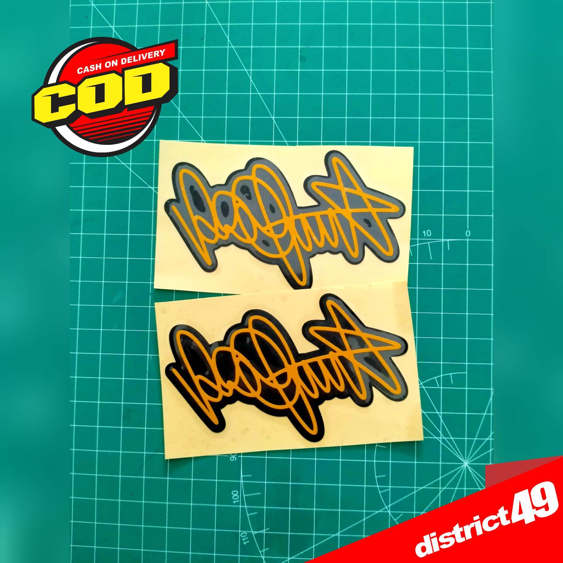 Sticker cutting Valentino Rossi signature - Cutting sticker Signature ...