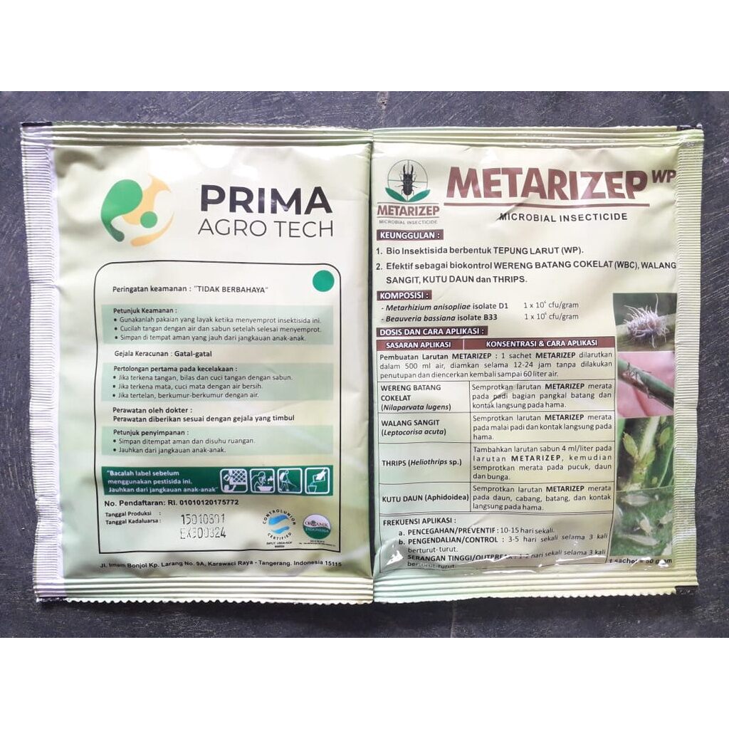 Metarizep Bio-Insektisida Membasmi Kumbang Tanduk, Wereng Coklat,Kutu ...