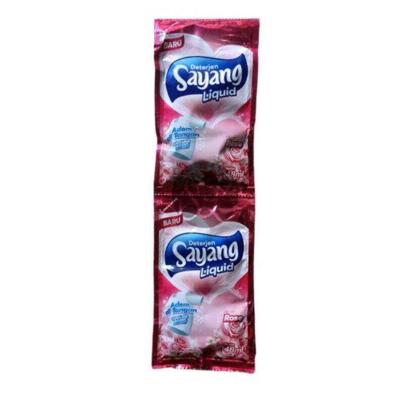 Detergen Liquid Sayang 48ml Sabun Cuci Matic Renteng Isi 12pc Sachet
