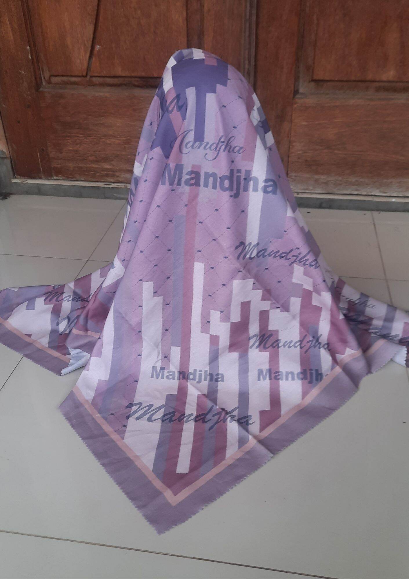 hijab mandja dusty purple hijab segi enpat voal sublime lassercut ...