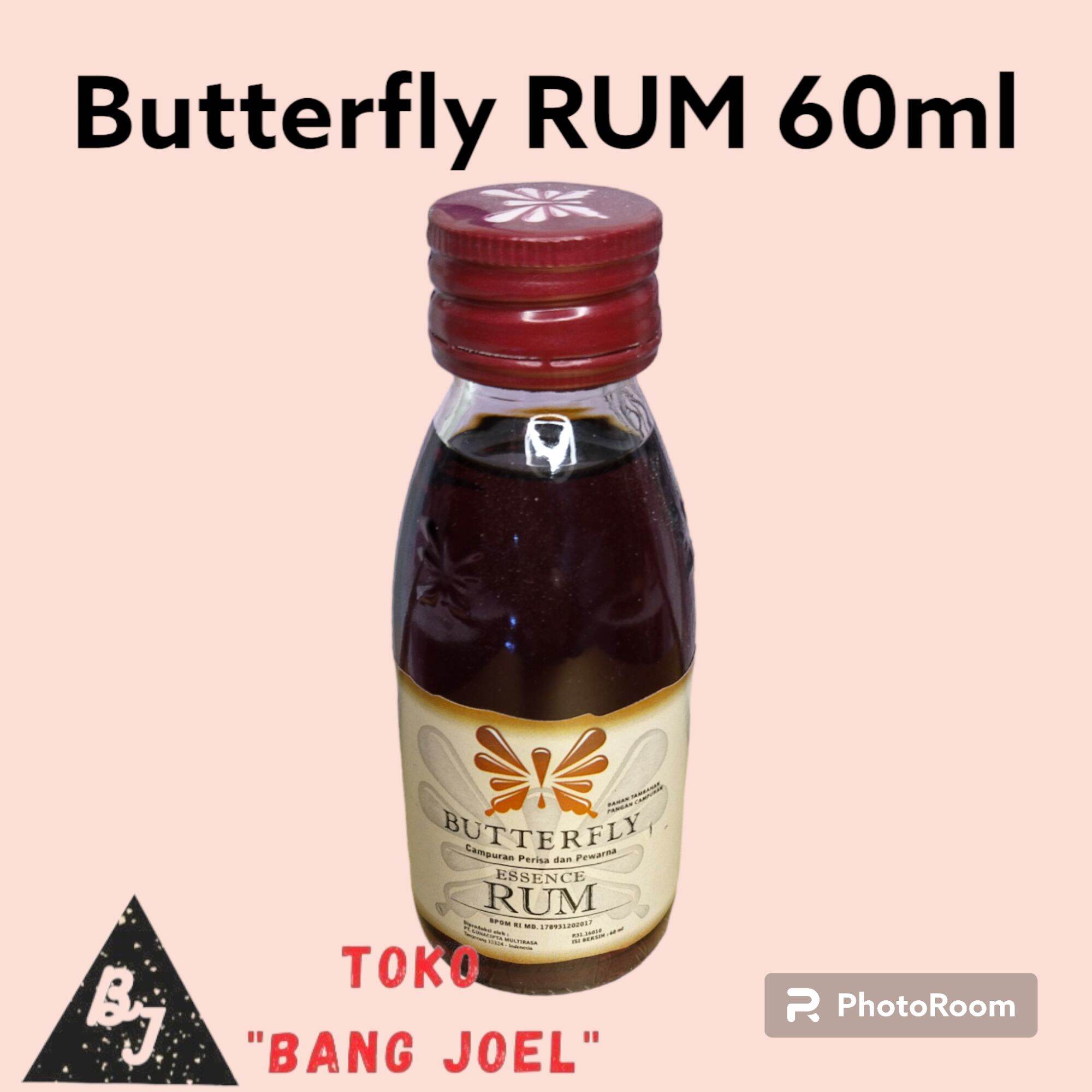 ButterFly RUM 60ML / Campuran Perisa Dan Pewarna Makanan Botol Kaleng ...