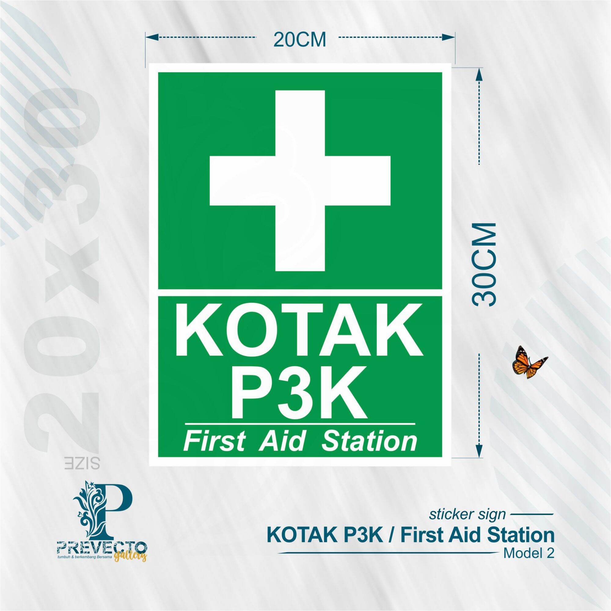 Sticker Safety Sign Kotak P3K First Aid Box Standar | Lazada Indonesia