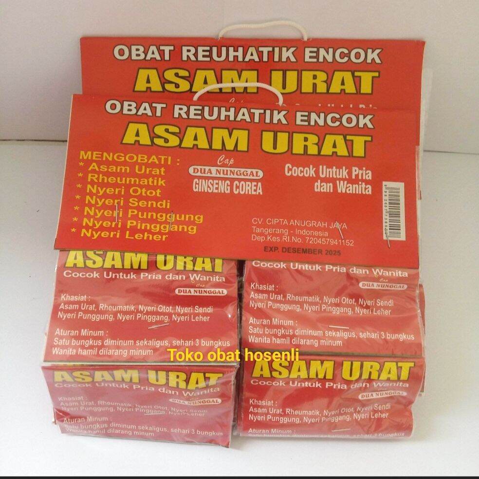 Obat reumatik encok ASAM URAT dua nunggal asli 1 hanger 2 renceng isi ...
