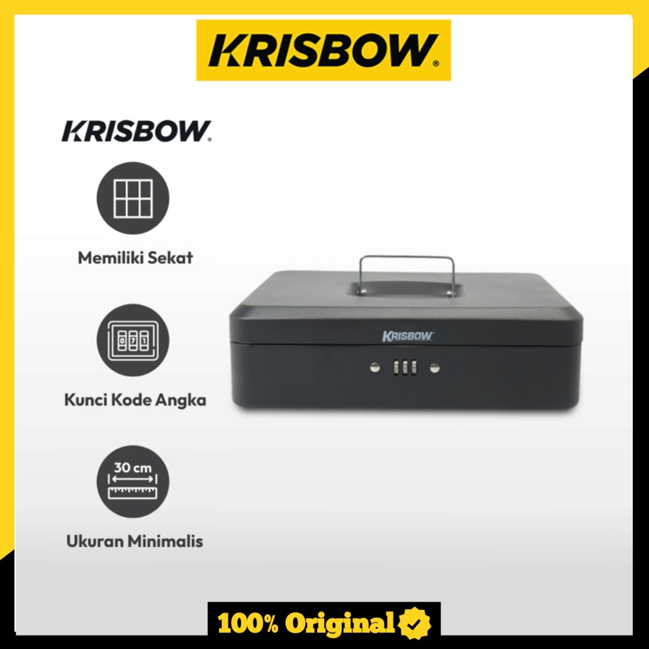 Krisbow Cash Box Dengan Nomor Kombinasi 30 Cm - Hitam | Lazada Indonesia