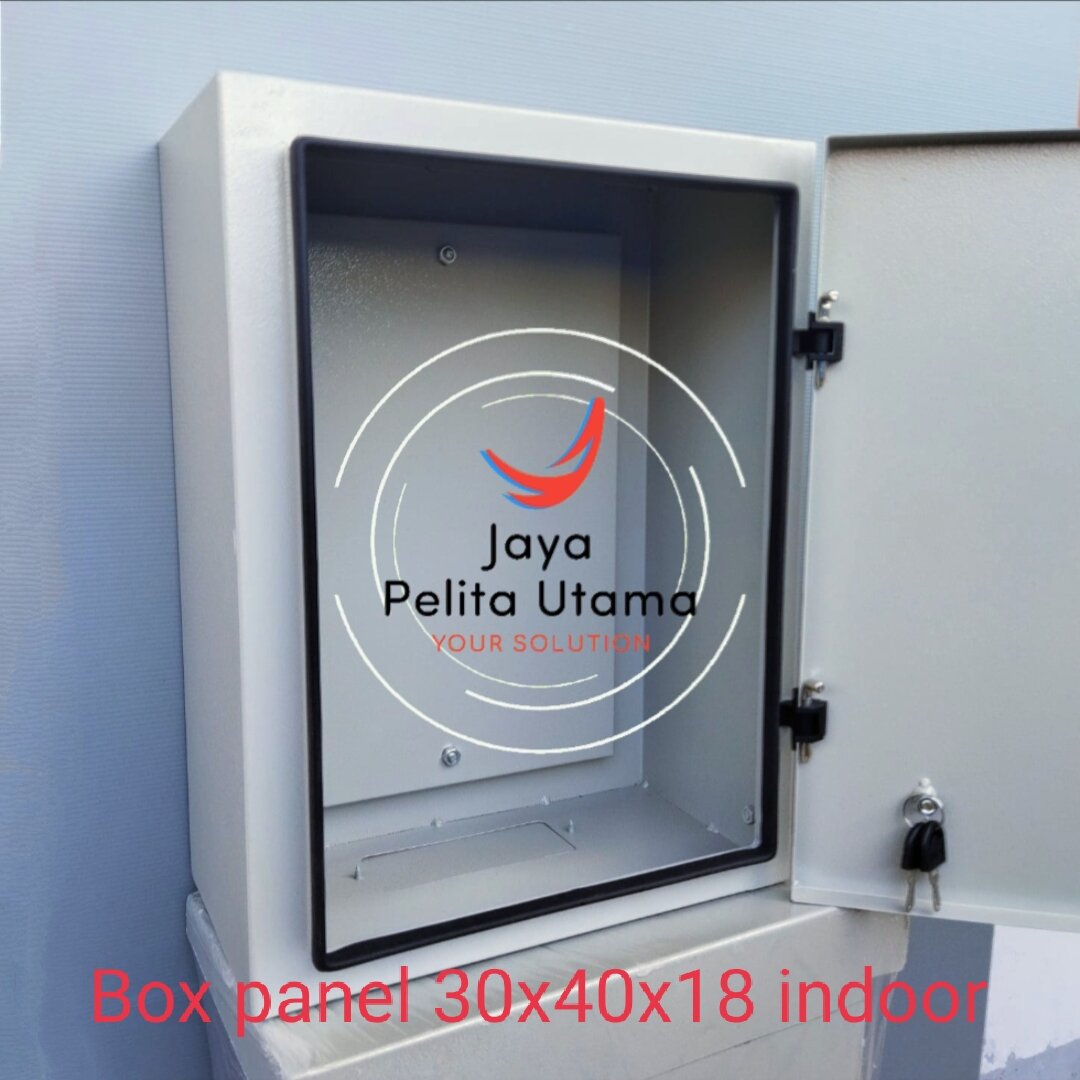 Box Panel listrik 30x40x18 full 1mm indoor engsel luar powder couting ...