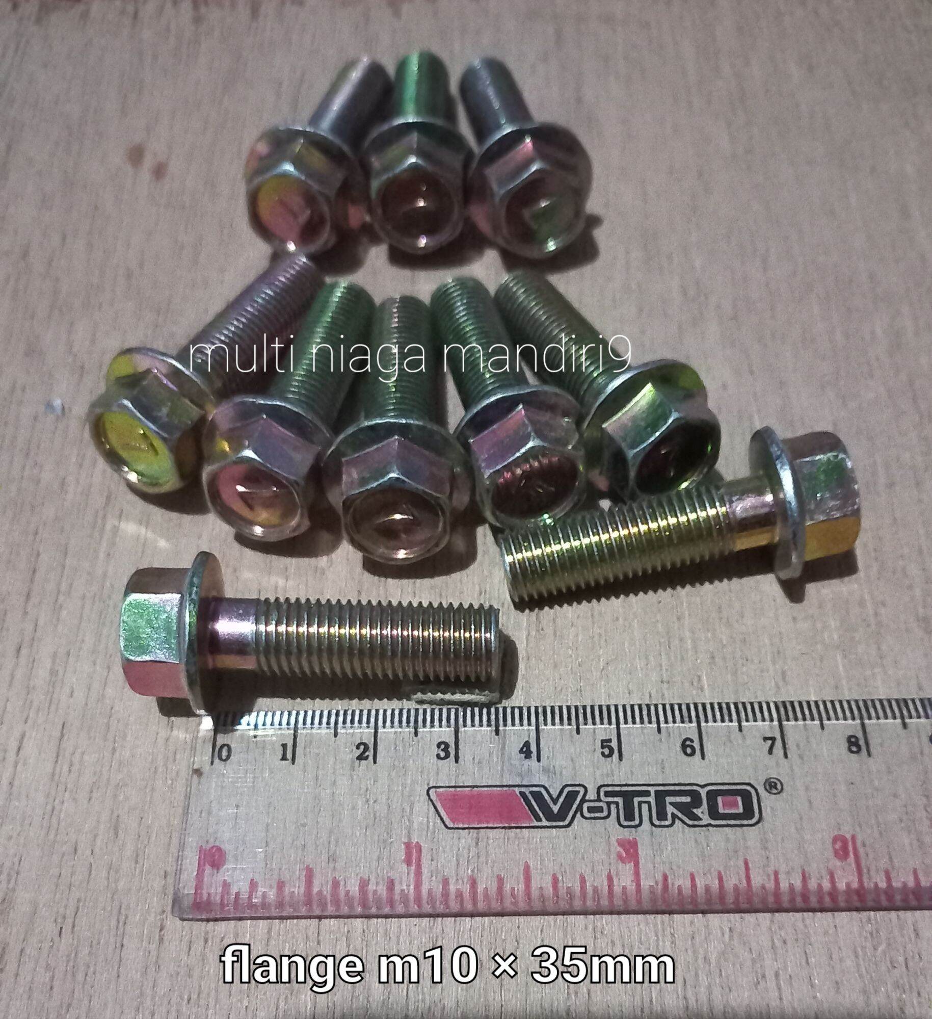 ( satuan ) baut 14 topi / baut flange bolt m10×35mm / baut 14 topi ...