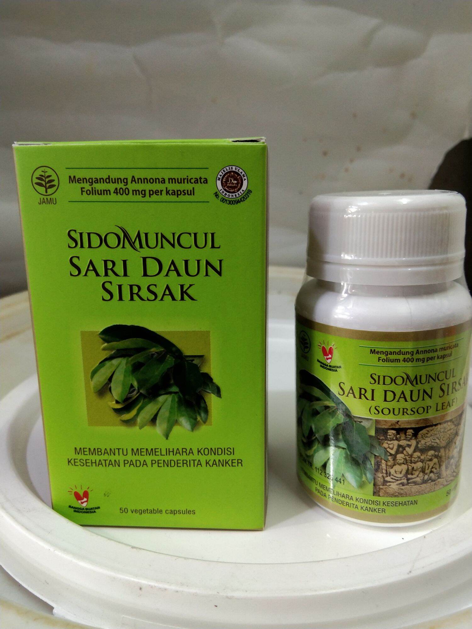 SIDOMUNCUL SARI DAUN SIRSAK(SourSop Leaf) 50 KAPSUL | Lazada Indonesia
