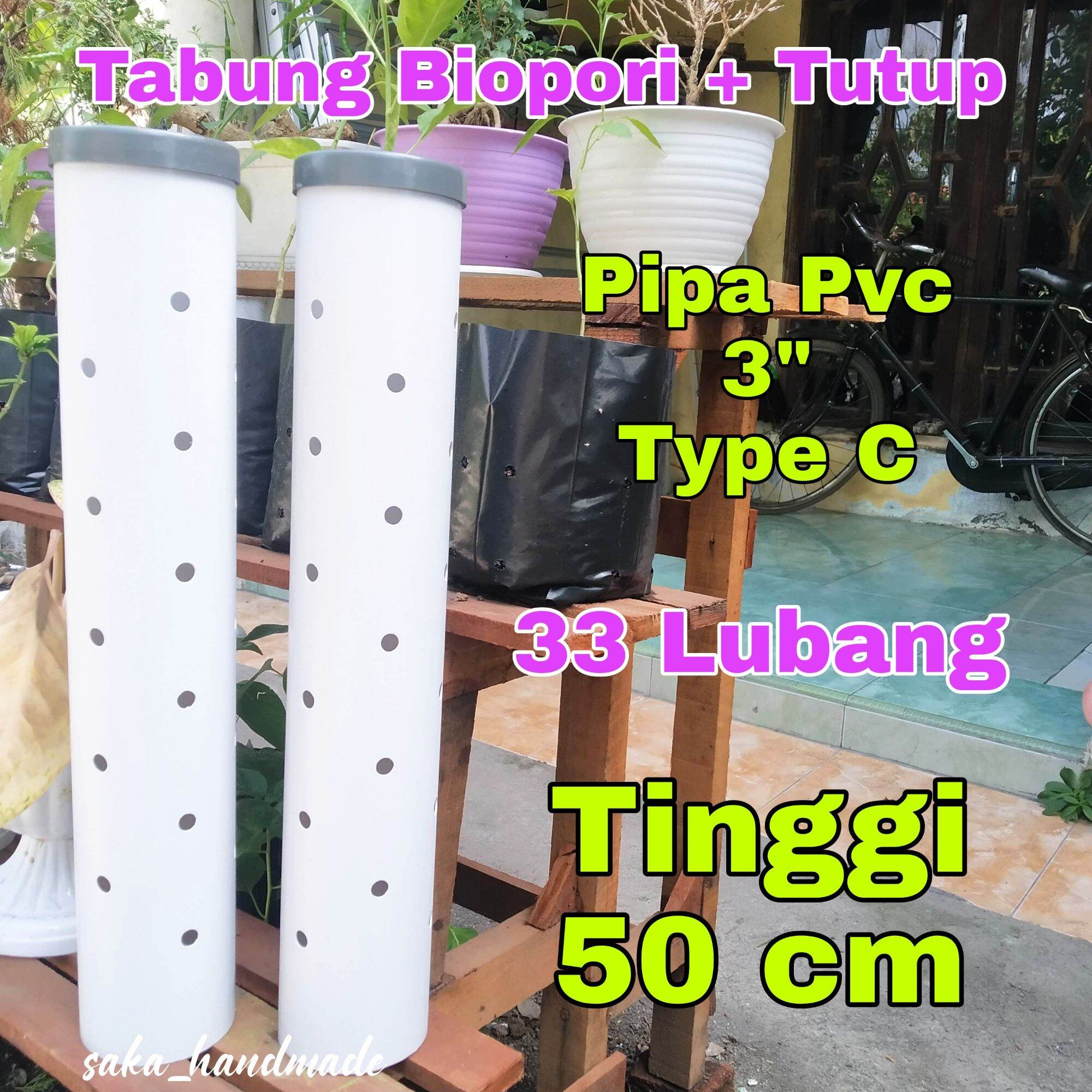 TABUNG BIOPORI + TUTUP PIPA PVC 3" TINGGI 50cm LUBANG 33 | Lazada Indonesia