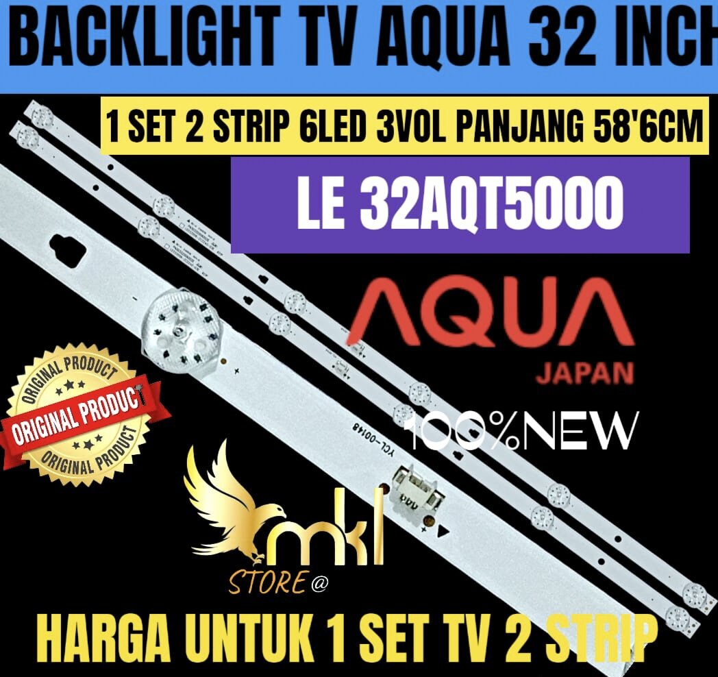 BACKLIGHT TV LED AQUA 32" INCH 32AQT5000 BACKLIGHT TV 32" INCH | Lazada ...
