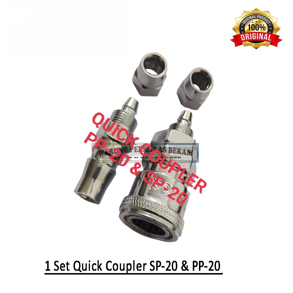 Coupler SP-20 PP-20 Nepel Sambungan Angin Kompresor SP-20 Dan PP-20 Set | Lazada Indonesia