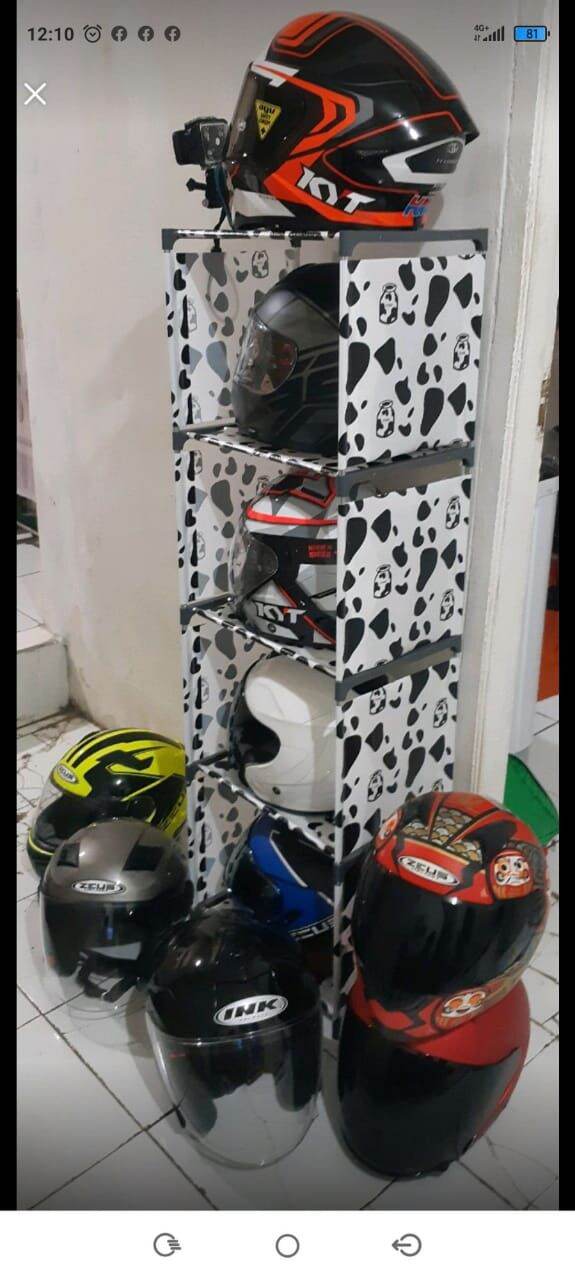 rak helm rak susun rak portabel rak serbaguna rak 5 susun 4 ruang rak ...