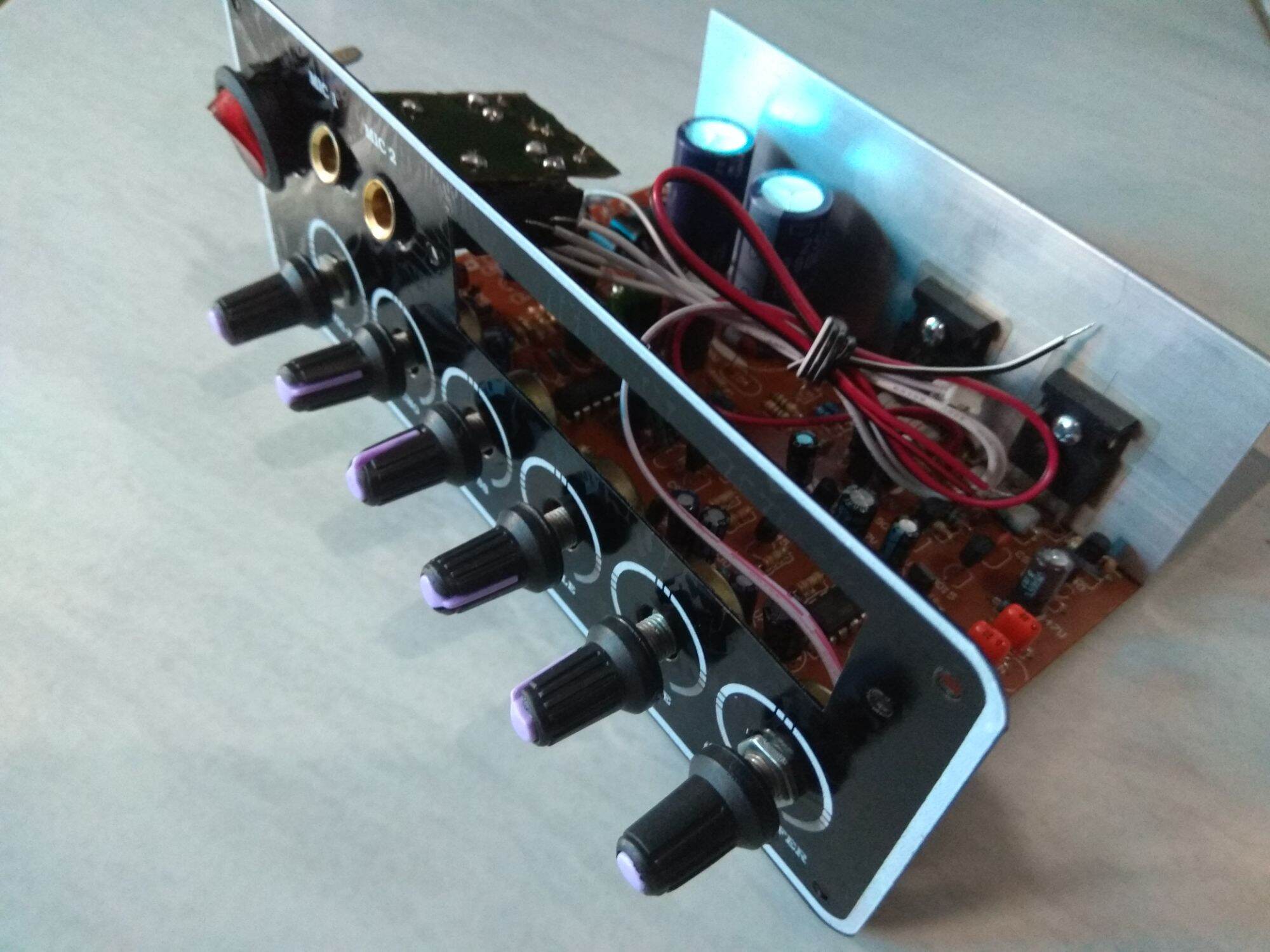 Kit ampli mono aktif speaker lengkap mic echo dan tone control filter ...