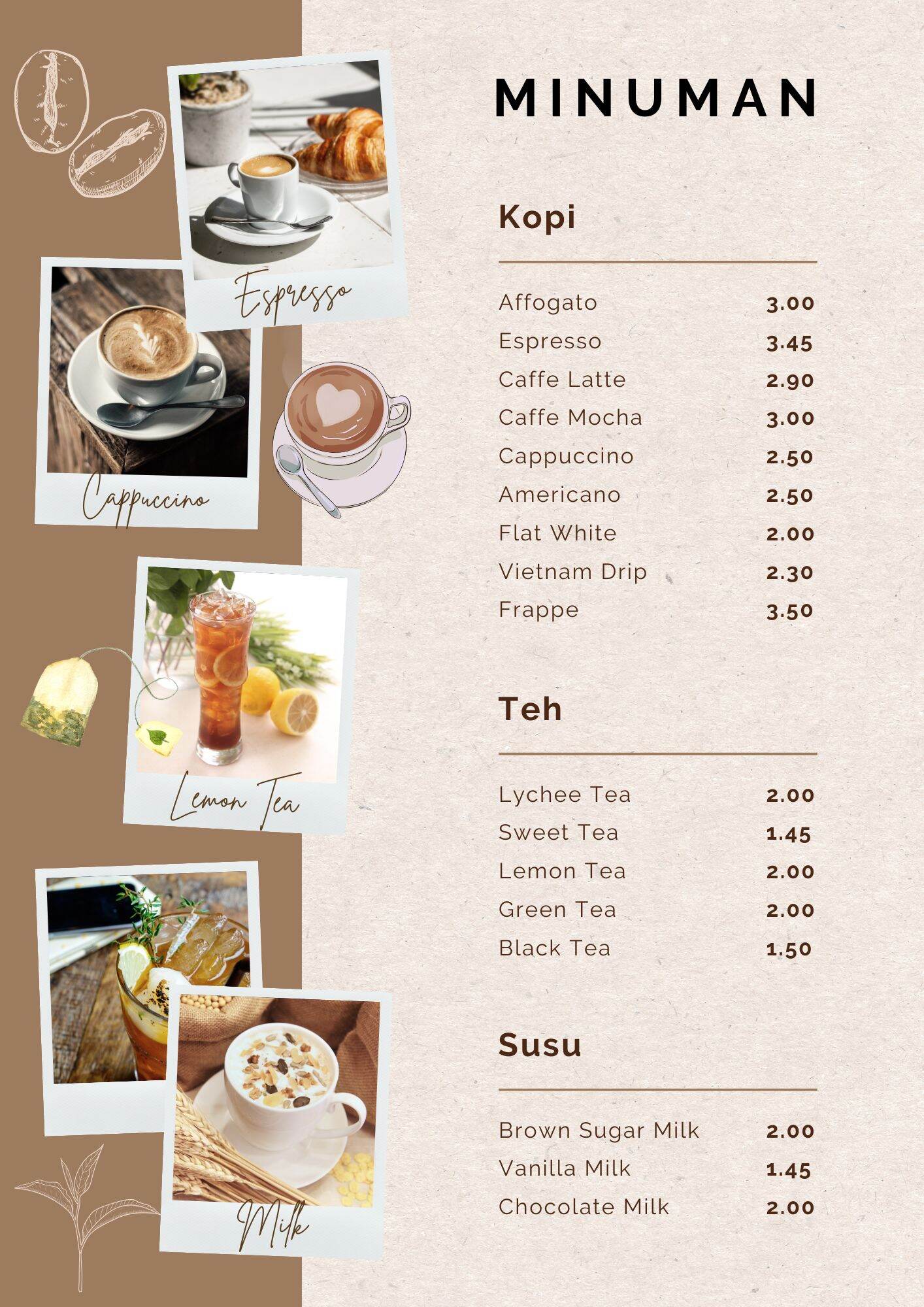Daftar Menu Makanan. Daftar Menu Minuman. | Lazada Indonesia