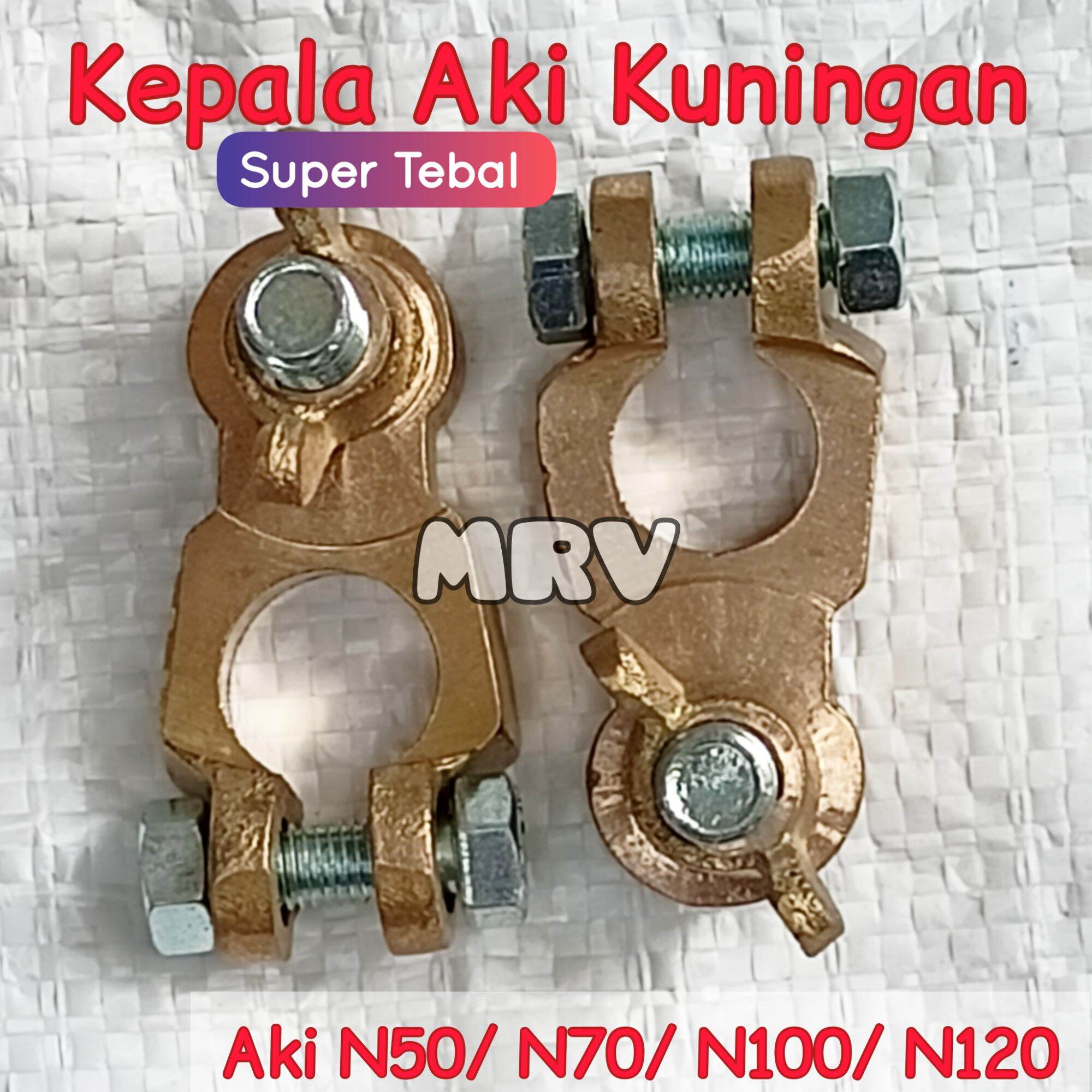 Klem Kepala Aki Jumbo Kuningan Ukuran Lubang Aki Besar N50/70/100/120 ...