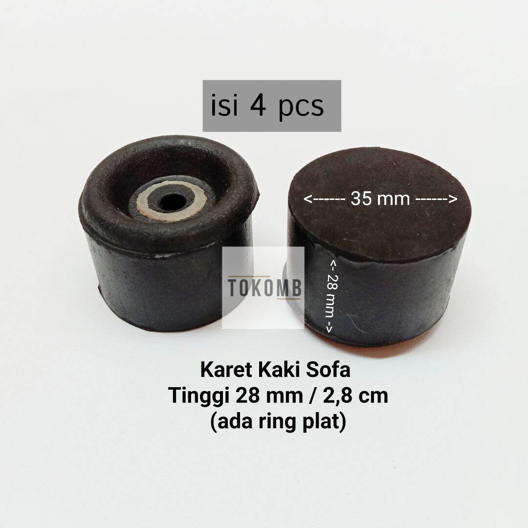 (4 pcs) Karet Kaki Sofa Tinggi 28 mm / Karet Kaki Box Speaker Tebal ...