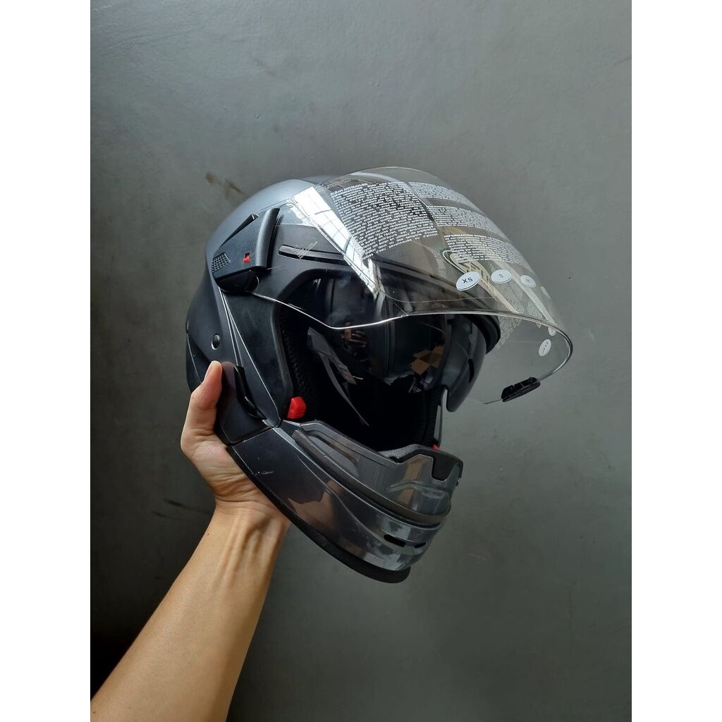 HELM ZEUS 611C GREY BISA HALF FACE DAN FULLFACE | Lazada Indonesia