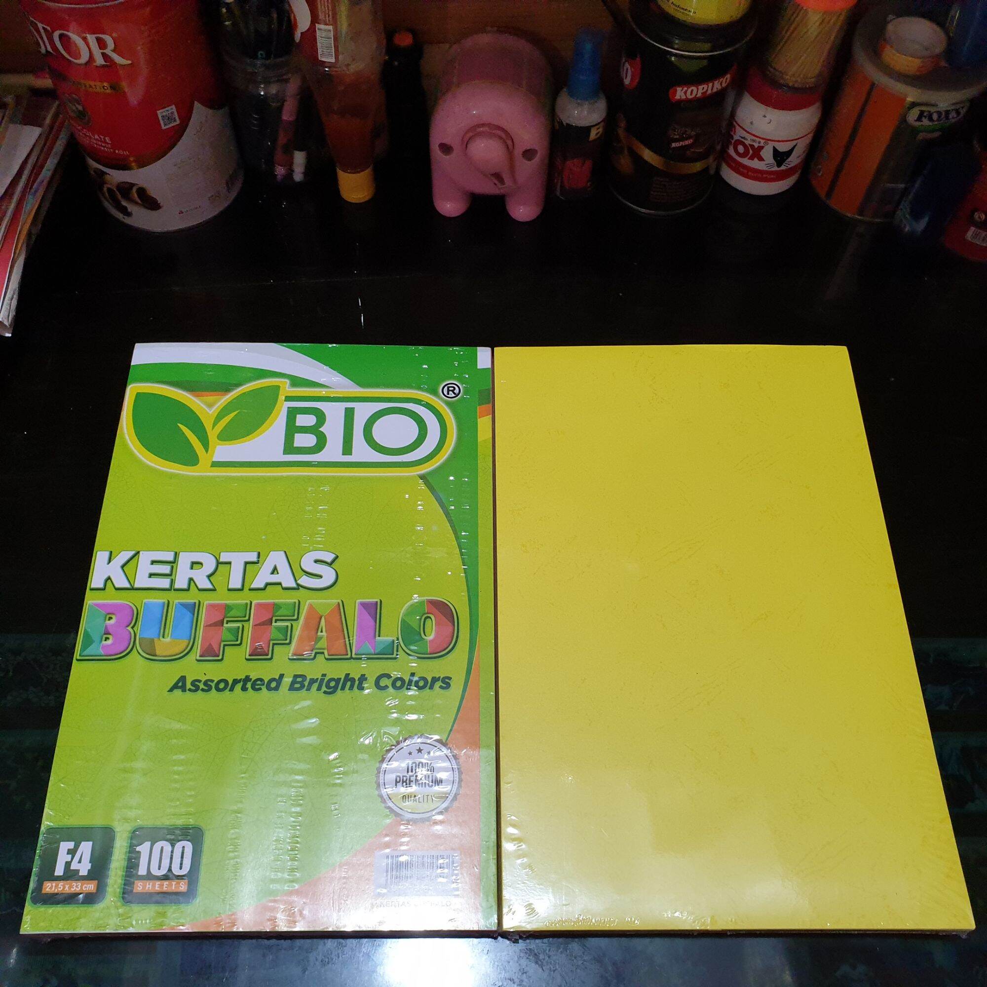 Kertas buffalo kuning muda 1pak isi 100lembar | Lazada Indonesia