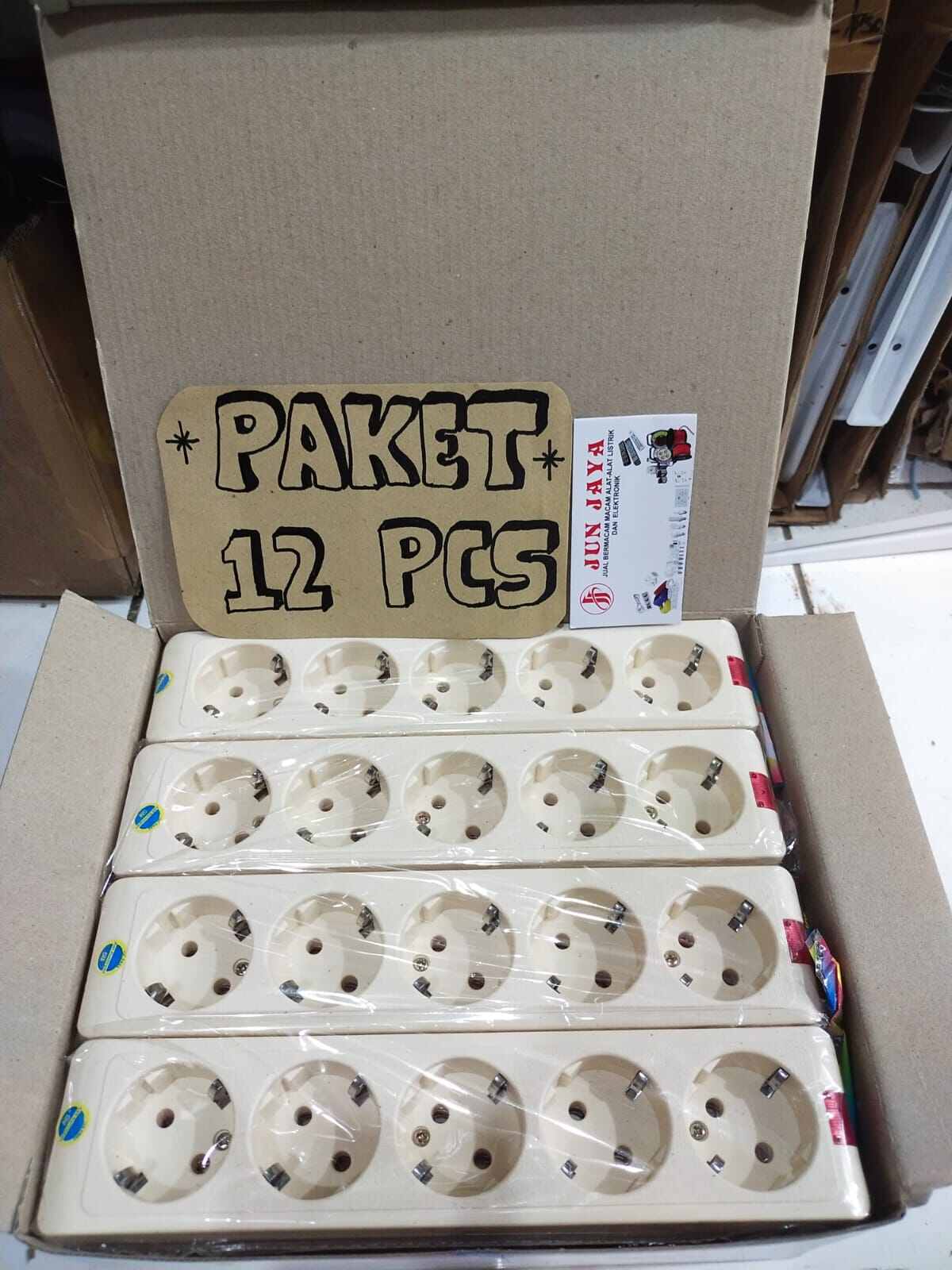 (PAKET ISI 12PCS) STOP KONTAK/COLOKAN LISTRIK/TERMINAL COLOKAN 2 3 4 5 ...