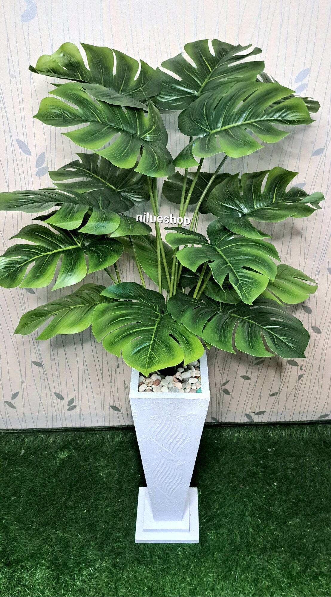 pohon palsu pohon artificial dekorasi home daun keladi latex cabang 18 ...