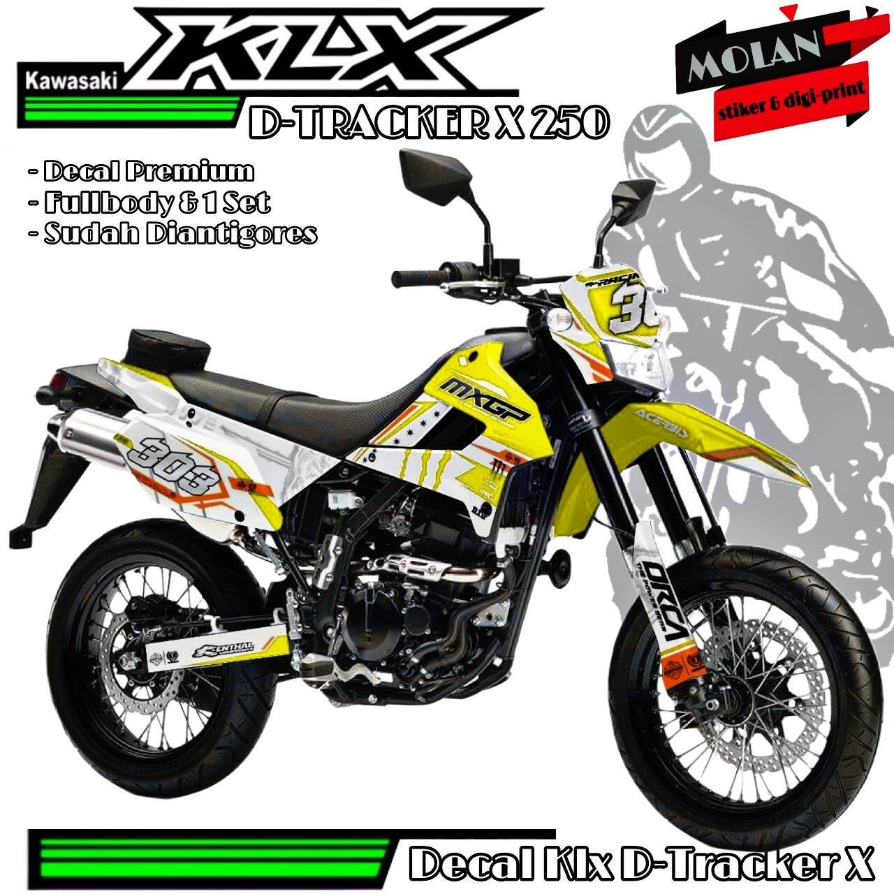 Decal Sticker Striping Variasi Fullbody KLX D-TRACKER X 250 - Decal ...